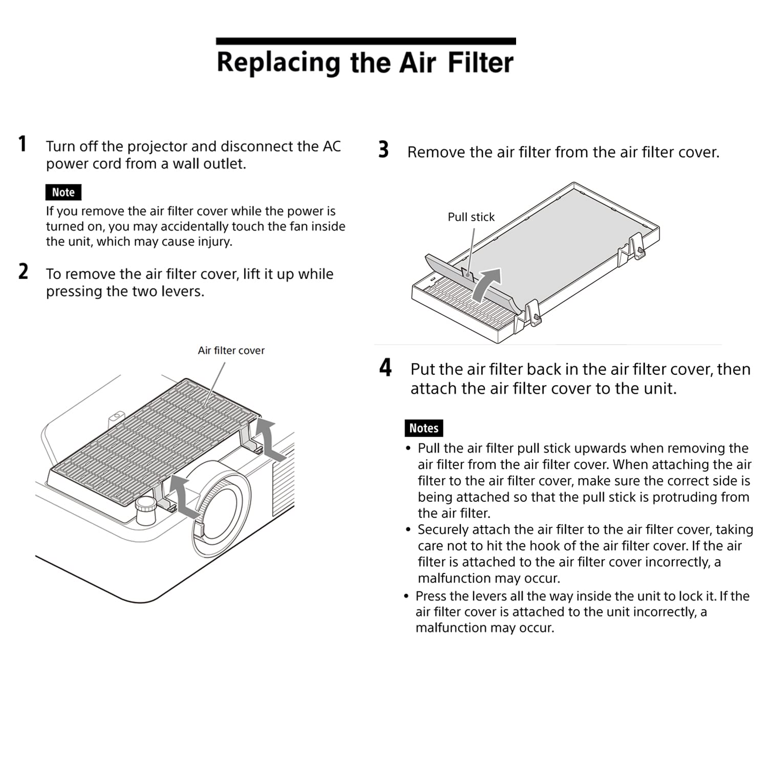 Khotilong Replacement Filter for Sony VPL-PHZ50,VPL-PHZ60 Projector.