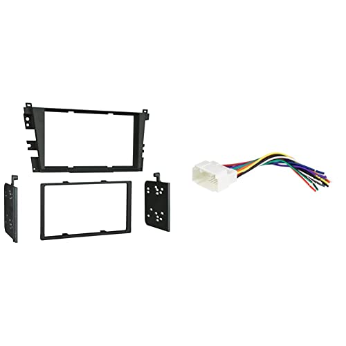 Metra 95-7868B Double DIN Installation Dash Kit & Scosche HA08B Compatible with Select 1998-11 Honda Power/Speaker Connector/Wire Harness for Aftermarket Stereo Installation with Color Coded Wires