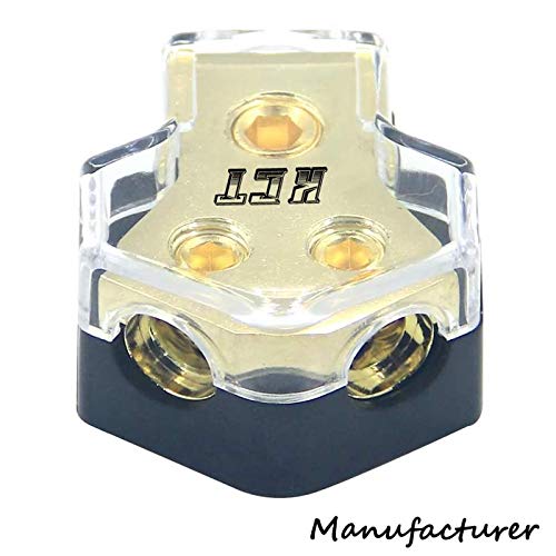 0/2/4 Gauge in 4/8 Gauge Out 2 Way Amp Power Distribution Block for Car Audio Splitter