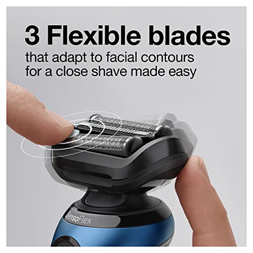 Braun Electric Razor for Men, Series 6 6072cc SensoFlex Electric Foil Shaver with Precision Beard Trimmer, Rechargeable, Wet & Dry with 4in1 SmartCare Center and Travel Case