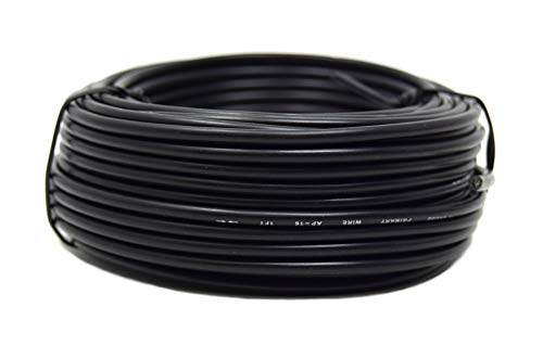 Best Connections 16 Gauge Wire RED & Black Power Ground 50 FT Each Primary Stranded Copper CLAD