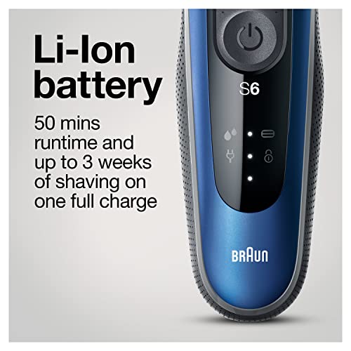 Braun Electric Razor for Men, Series 6 6072cc SensoFlex Electric Foil Shaver with Precision Beard Trimmer, Rechargeable, Wet & Dry with 4in1 SmartCare Center and Travel Case