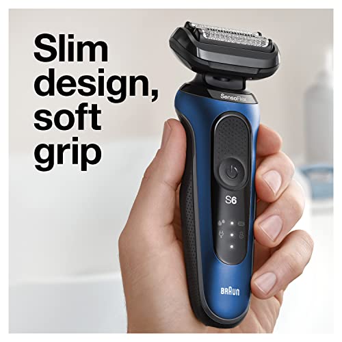 Braun Electric Razor for Men, Series 6 6072cc SensoFlex Electric Foil Shaver with Precision Beard Trimmer, Rechargeable, Wet & Dry with 4in1 SmartCare Center and Travel Case