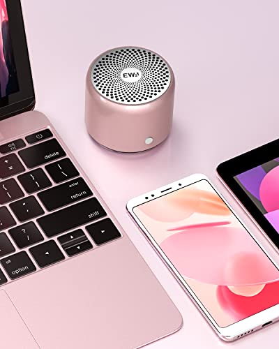 EWA A106 Portable Mini Bluetooth Speaker, Enhanced Bass and High Definition Sound, Portable Design, for iPhone, iPad,Nexus,Laptops and More (Rosegold)