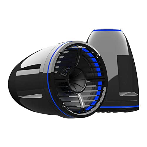 Wet Sounds REV 10 HD 10" Horn Loaded Compression Driver Tower Speakers with XW Grills & Stainless Swivel Clamps, 300 Watts RMS, Black, Pair