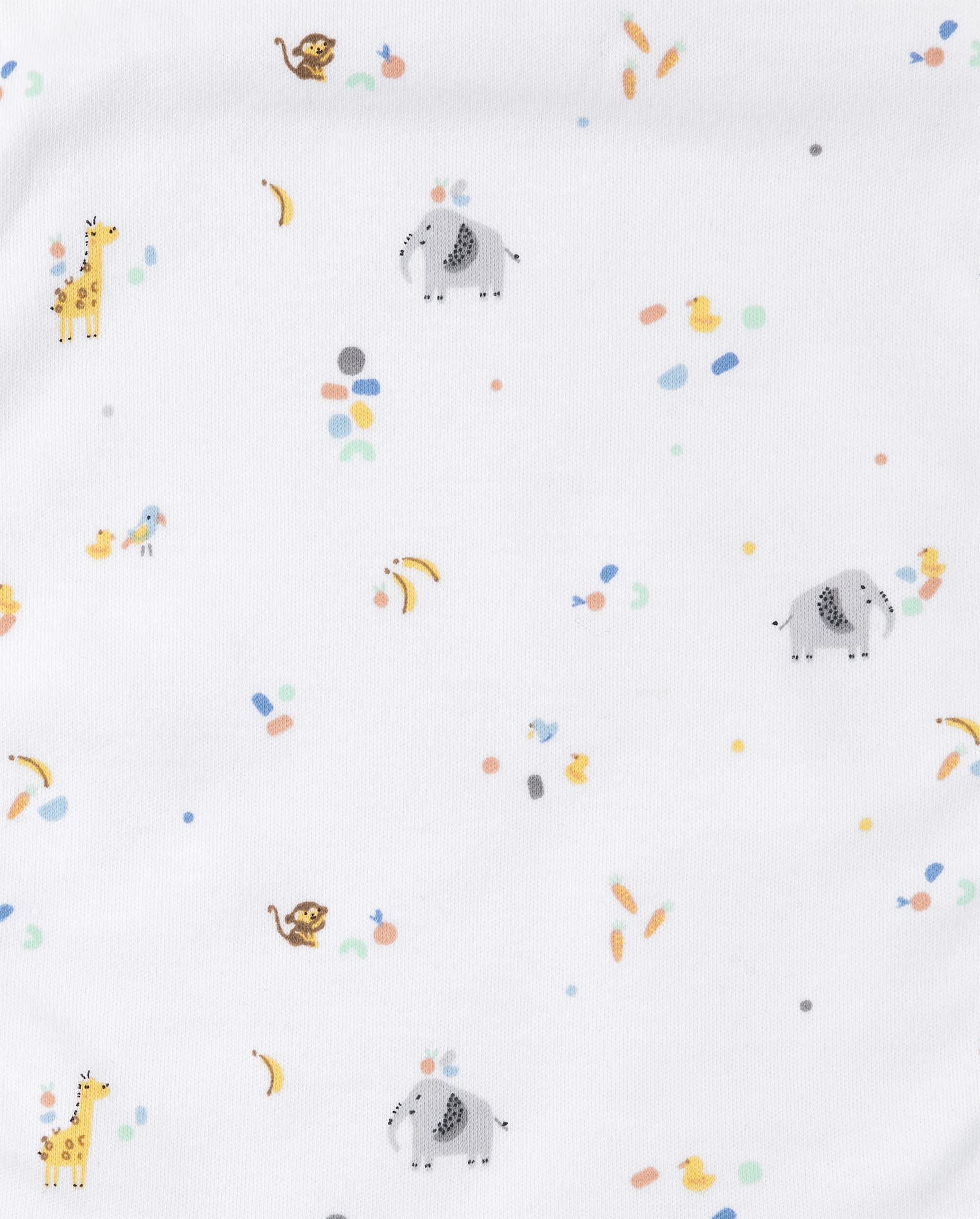 The Children's Place Baby Bib and Burp Cloth Set 6-Pack, Food/Animal/Stripe, ONE Size