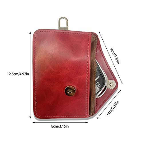 Faraday Box for Car Keys and Black/Red Car Key Signal Blocking Pouch Soft Leather Faraday Bag for Key Fob RFID Box for keyless Entry Car Keys Theft Prevention (1 Small Box + 1Black/1Red Pouch)