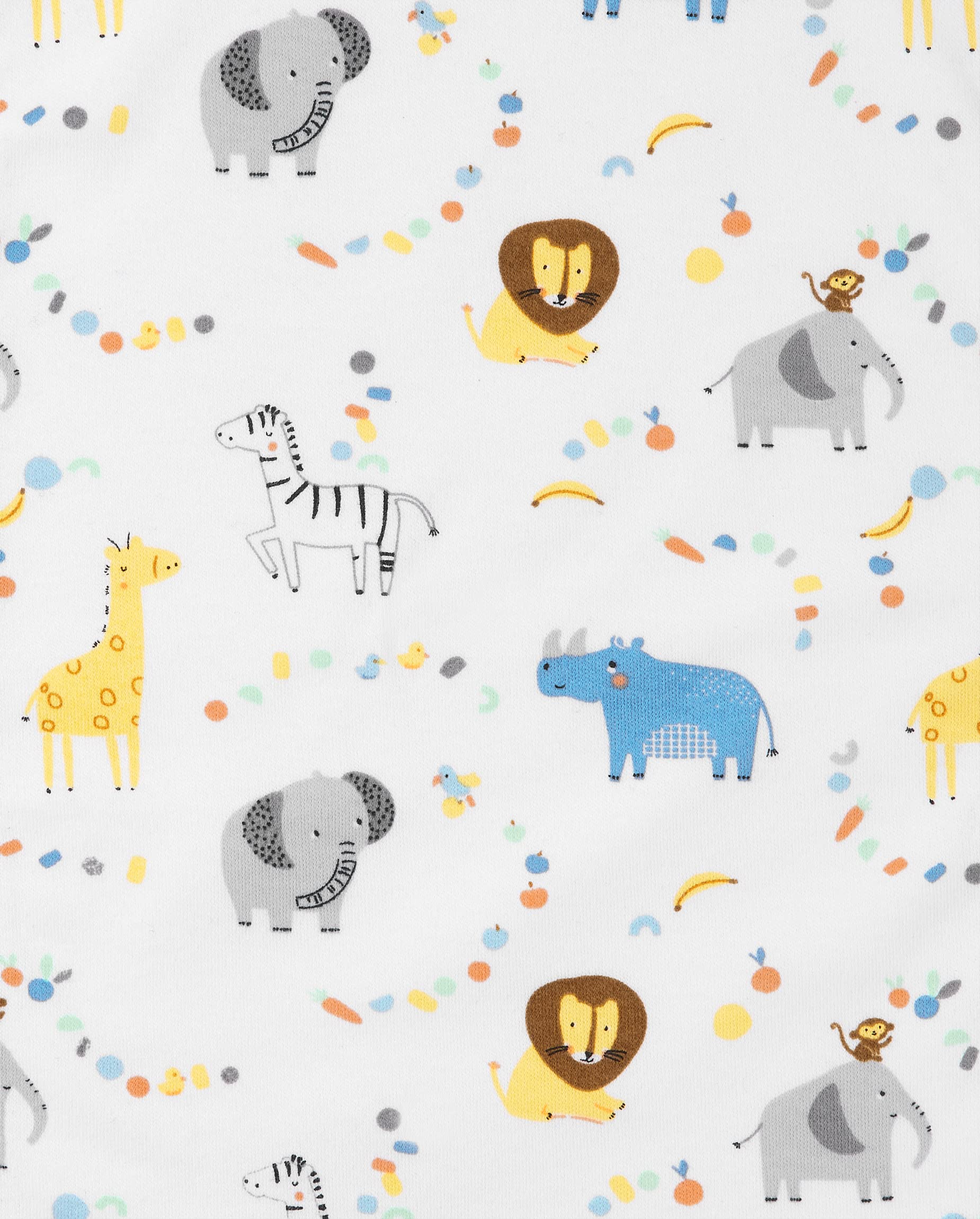 The Children's Place Baby Bib and Burp Cloth Set 6-Pack, Food/Animal/Stripe, ONE Size
