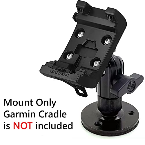 ELD Industrial Metal Constructed Flange Drill Mount for All AMPS Hole Pattern for SiriusXM ICOM IC 207 703 706 2730 2800 7000 HAM CB Radio & Garmn ZUMO XT Rugged GPS w/Vibrations Reduce Shock pad