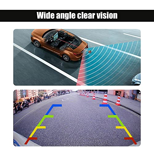 Miytsya 1 PC Car Backup Camera, 130° Super Wide Angle and Rear/Front View Universal Metal Camera, HD Fisheye Glass Lenses, Night Vision Waterproof Reverse Backup Camera for Car Truck RV (Black)