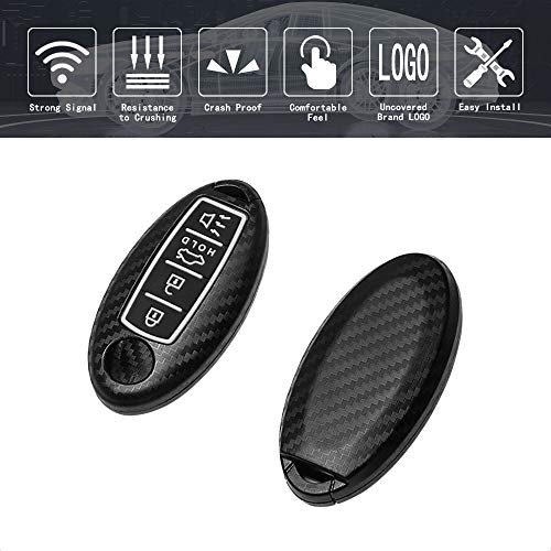 TANGSEN Smart Key Fob Case for INFINITI EX FX X G JX M Q QX SERIES for NISSAN ALTIMA COUPE ARMADA GT-R MAXIMA MURANO CROSS CABRIOLET PATHFINDER ROGUE SENTRA VERSA 4 Button Keyless Entry Remote Cover