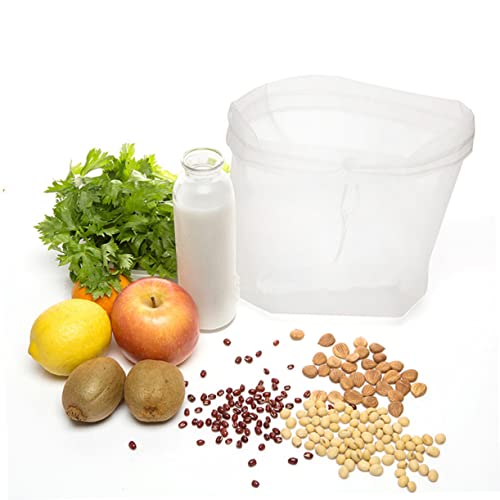EXQUIMEUBLE 3 Pcs Mesh Food Filter Bags Fruit Filter Pouch Cheesecloth Straining Bags Tea Filter Bag Mesh Strainer Organic Yogurt Tea Strainer Fruit Juice Filter Pouch White Nylon Bag Soy Milk