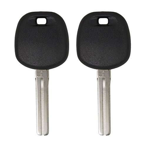 Keyless2Go Replacement for New Uncut Transponder Ignition Car Key TOY50 (2 Pack)