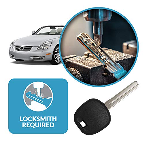 Keyless2Go Replacement for New Uncut Transponder Ignition Car Key TOY50 (2 Pack)