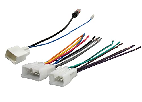 Strpump for Old Toyota Camry RAV4 Prado Highlander FJ Cruiser Sienna Aftermarket Radio Stereo Install Power Speaker Wire with Antenna Adapter Harness