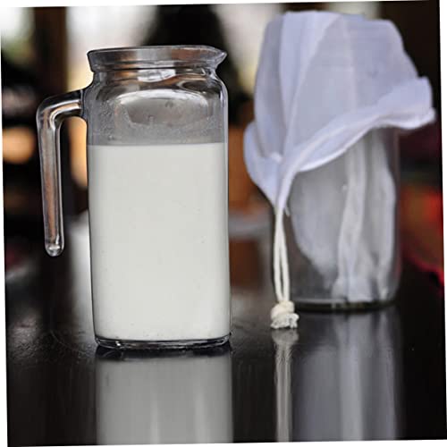 EXQUIMEUBLE 3 Pcs Mesh Food Filter Bags Fruit Filter Pouch Cheesecloth Straining Bags Tea Filter Bag Mesh Strainer Organic Yogurt Tea Strainer Fruit Juice Filter Pouch White Nylon Bag Soy Milk