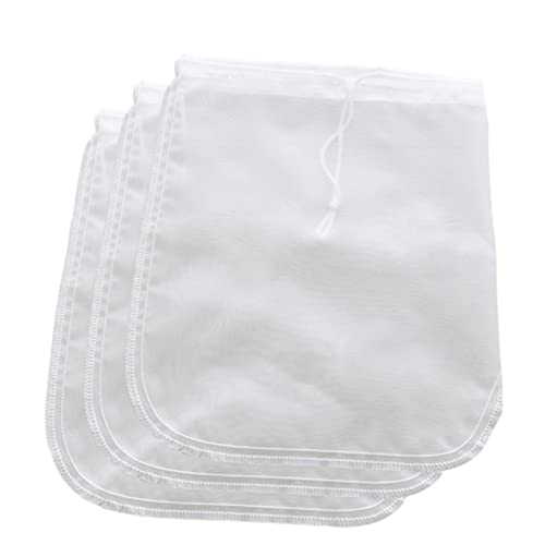 EXQUIMEUBLE 3 Pcs Mesh Food Filter Bags Fruit Filter Pouch Cheesecloth Straining Bags Tea Filter Bag Mesh Strainer Organic Yogurt Tea Strainer Fruit Juice Filter Pouch White Nylon Bag Soy Milk