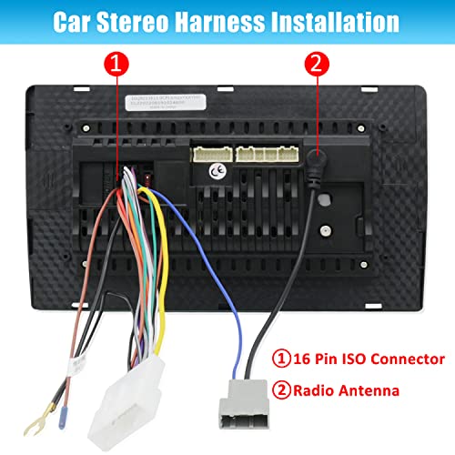 Fiegromech Radio Wiring Harness Adapter Compatible with Nissan Qashqai Sylphy Tiida Bluebird Sunny Subaru Forester 16 Pin ISO Stereo Power Speaker Connector