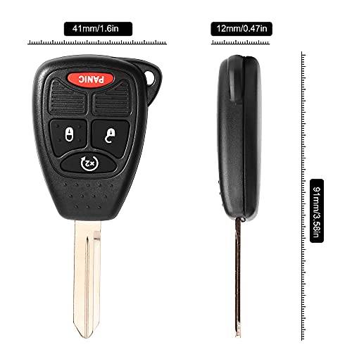 VOFONO Compatible with Keyless Entry Remote Key Fob Jeep Wrangler 07-18/Compass 07-18/Dodge Ram 07-09/Durango 07-09/Caliber 07-12/Nitro 07-11/Dakota 08-11 FCC ID: OHT692713AA