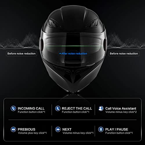 FODSPORTS Motorcycle Bluetooth Headset FX4 Pro 1200m Helmet Intercom,4 Riders Motorcycle Bluetooth Intercom,Universal Bluetooth Helmet Headset Communication System FM/Hard &Soft Mic/Waterproof/3Pack