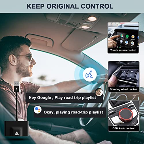 Android Auto Wireless Adapter,Wireless Android Auto Adapter,Wireless Android Auto,Easy Setup AA Wireless Android Auto Dongle for Android Phones Converts Wired Android Auto to Wireless.
