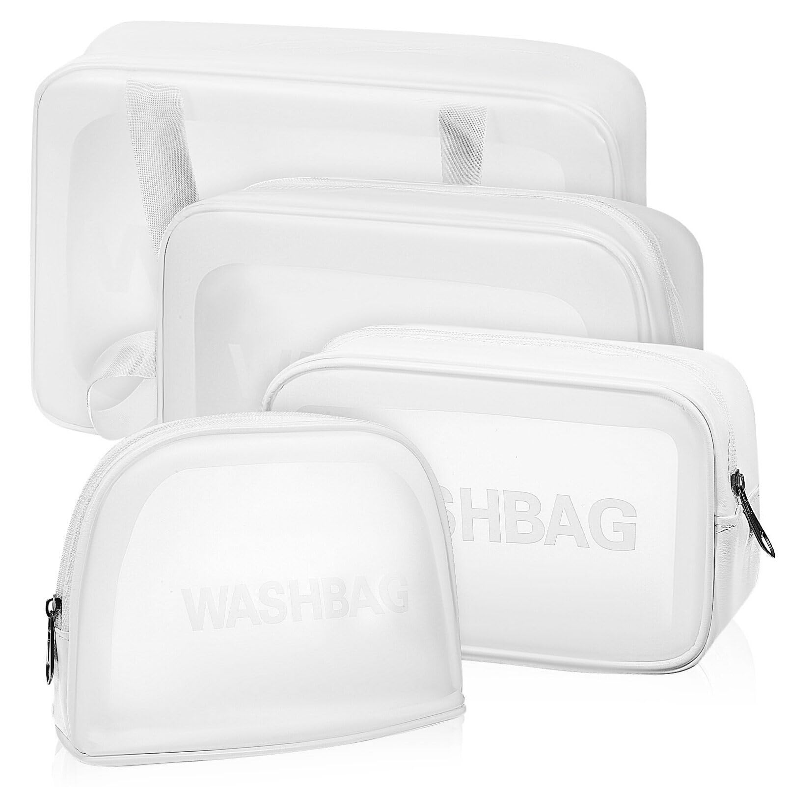 Cabilock 1 Set Toiletry Bag Makeup Bag Make up Bag for Women Vanity Bag Cosmetics Bag Makeup Pouches Women Makeup Pouch Clear Pouch Skincare Bag Pvc Translucent Travel Storage Bags White