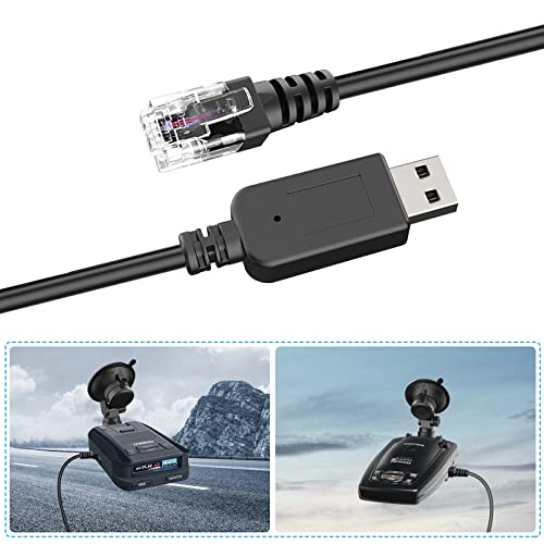 SDSACZMU Radar Detector Cable, USB to RJ11 Plug Cable,Replacement Power Line of Radar Detector,for Uniden Escort Beltronics Radar Detector, 3.3 ft