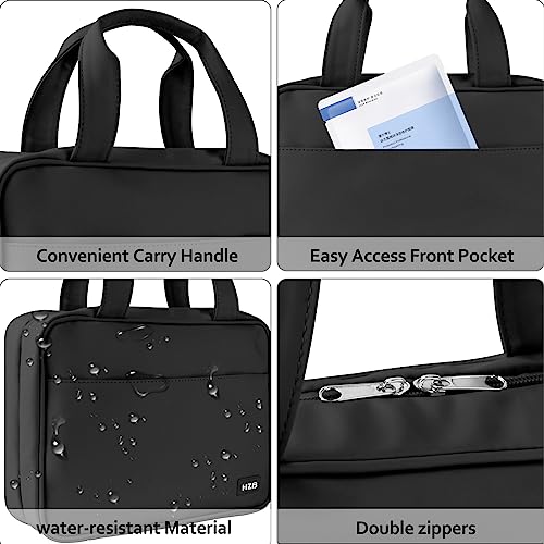 ZPP Toiletry Bag for women, Hanging Toiletry Bags, Water-resistant Makeup Travel Bags, Large Capacity Travel Bag, Organizer for Full-Sized Shampoo, Conditioner-Perfect Gifts for Women（black）…