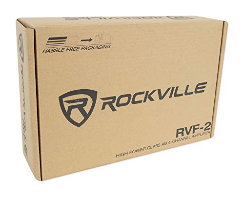 Rockville RVF-2 1200w Peak/300w Dyno-Certified RMS 4 Channel Car Amplifier Stereo Amp