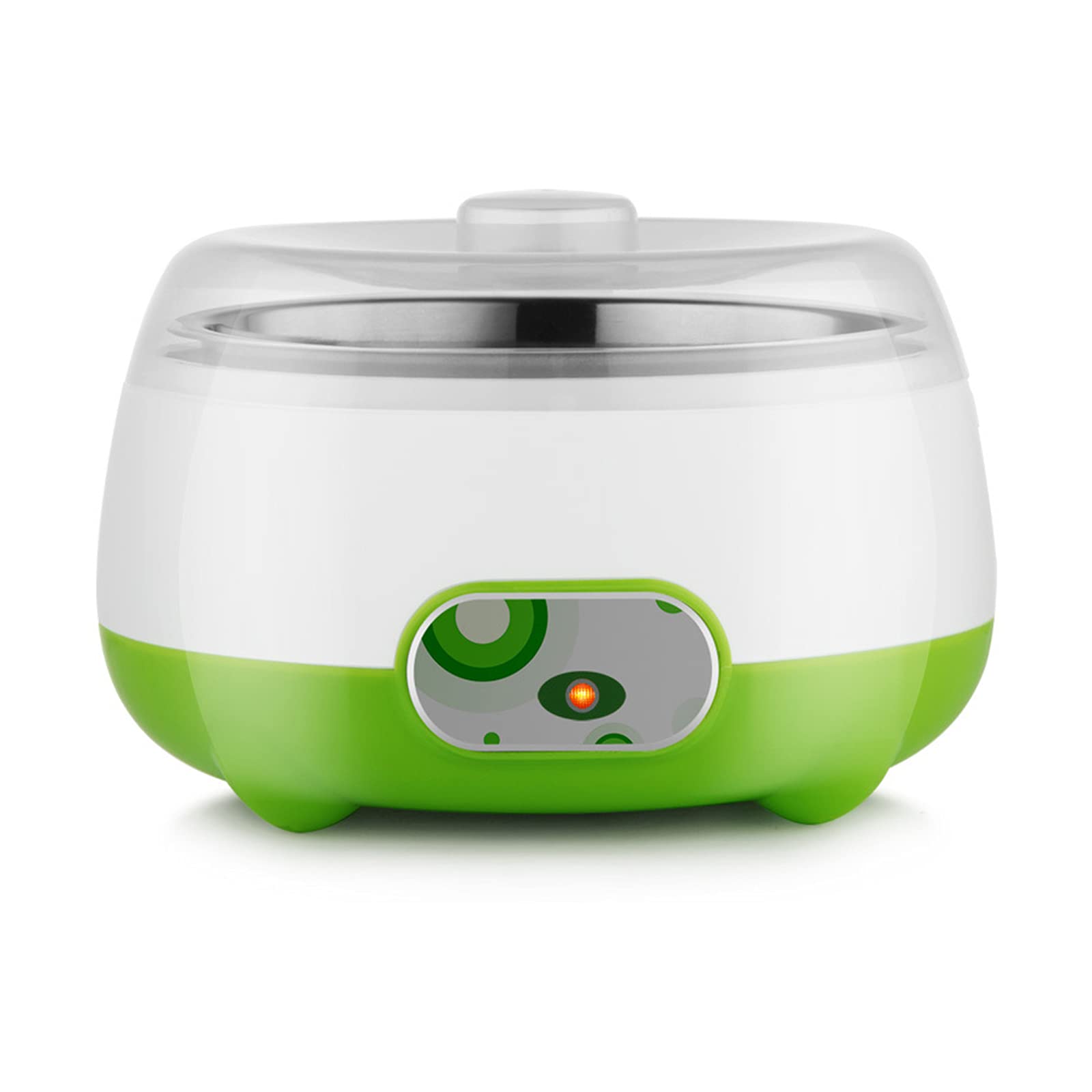 DENESTUS 1L Automatic Yogurt Maker with Stainless Steel Inner Pot for Home Organic Yogurt, Cheese Maker, Fruit Wine Maker (Green 110V)