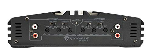 Rockville RVF-2 1200w Peak/300w Dyno-Certified RMS 4 Channel Car Amplifier Stereo Amp