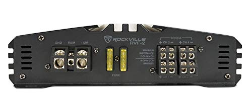 Rockville RVF-2 1200w Peak/300w Dyno-Certified RMS 4 Channel Car Amplifier Stereo Amp