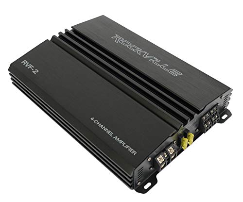 Rockville RVF-2 1200w Peak/300w Dyno-Certified RMS 4 Channel Car Amplifier Stereo Amp