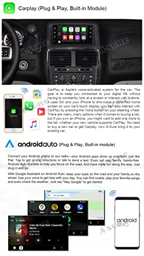 7 inch 8Core 3G+32G Android 12 Wireless Carplay Android Auto Car Stereo Radio for 2006-2010 Grand Cherokee Dodge Ram 1500 Chrysler 300 Sebring Touchscreen In-Dash GPS Navigation Unit with WiFi SWC DSP