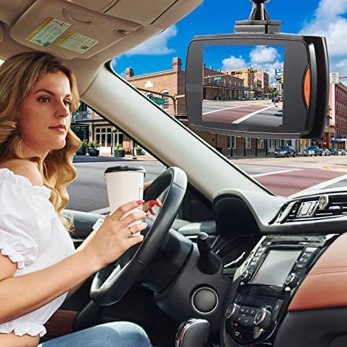 Dash Cam for Car Full HD 1080P 170° Wide Angle Sports Camera with SD Card, 2.7 Inch LCD Display, G-Sensor, WDR Night Vision, Collision Recording, 24H Parking Monitoring,Loop Recording Monitoring