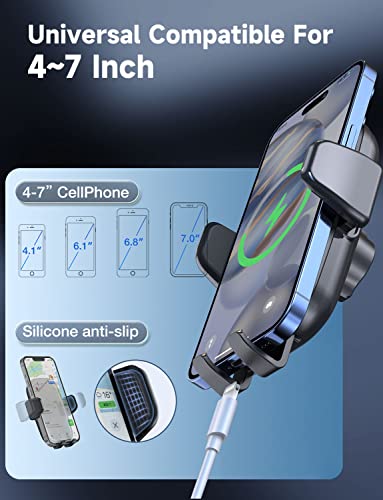 SMORFIT Phone-Mount-for-Car, Dashboard/Windshield/Window Universal Suction Cup Cell Phone/iPhone Holder with Sticky Pad for Car/Truck, Universal Mobile Phone Telescopic Arm Mount Handsfree Stand