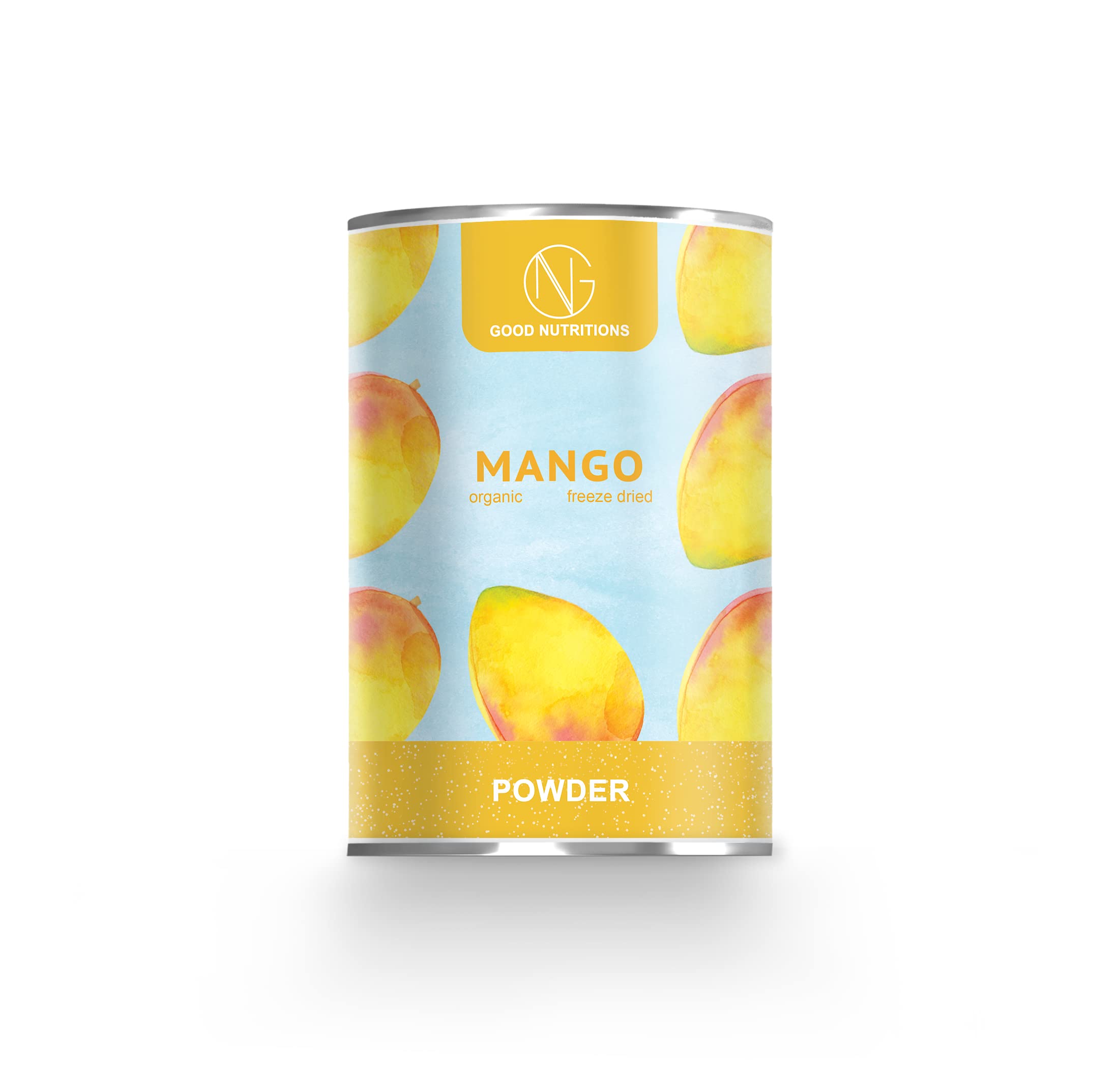 Good Nutritions® Mango Powder – freeze-dried| Organic | Vegan| without additives| Smoothie, Smoothie Bowl, Yogurt, Dessert, Granola, 4.23 Oz (120g)
