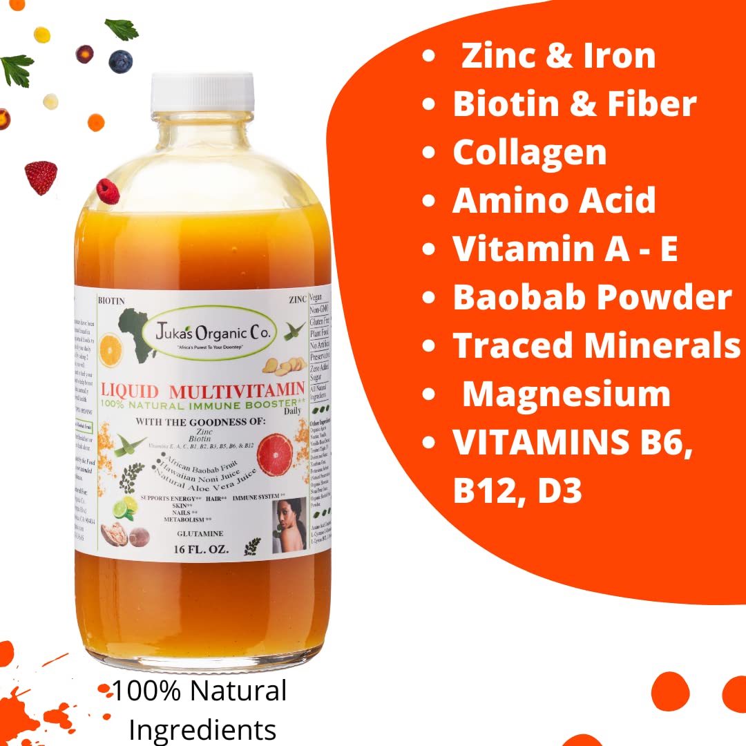 Juka's Organic Co. Liquid Multivitamin Two Sizes (32 Fl Oz (Pack of 1))