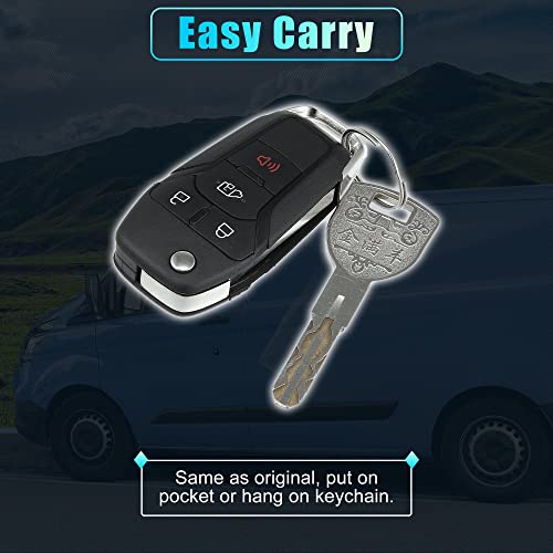 X AUTOHAUX 315MHz N5F-A08TAA Replacement Smart Proximity Keyless Entry Remote Key Fob for Ford Transit 2019-2020 4 Buttons with Door Key 49 Chip