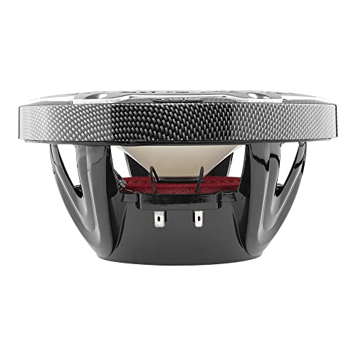 DS18 HYDRO CF-8M - High End Carbon Fibre Coaxial Speaker Pair - 2-Way Marine Speaker w/ Integrated RGB Lights - 450 Watt - 100% UV Stable - Water Resistant Speakers - 8 Inches
