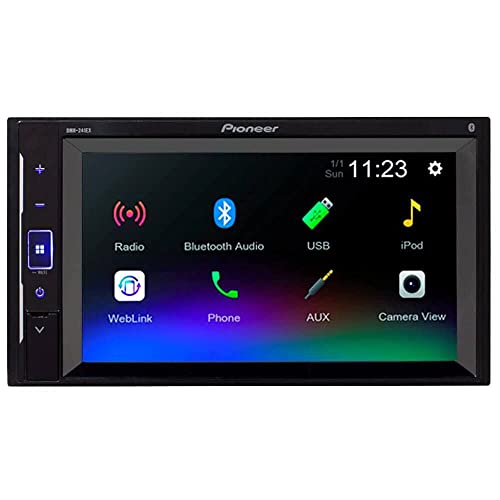 Pioneer DMH-241EX 6.2" Digital Multimedia Receiver (Does not Play Discs) with Built-in Bluetooth, Amazon Alexa, and Built-in Android Music Control Bundled with + (1) Bullet Style Back-up Camera