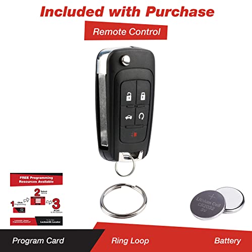 KeylessOption Keyless Entry Car Remote Uncut Flip Key Fob Replacement for OHT01060512