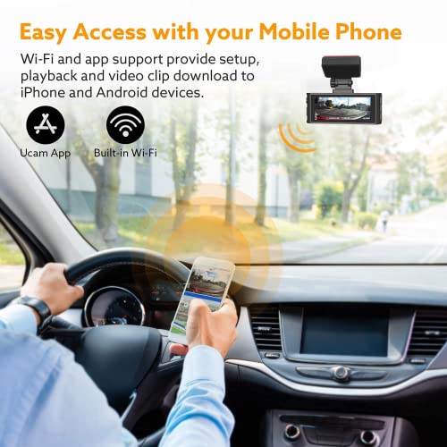 Blueskysea 4K Dash Cam, 3840x2160P Ultra HD Car Dash Camera w/ WiFi, GPS, 8MP Sensor, 3.16" Wide Screen, Night Vision, Wide Angle, Buffered Parking Mode, Motion Detection, G-Sensorā¦