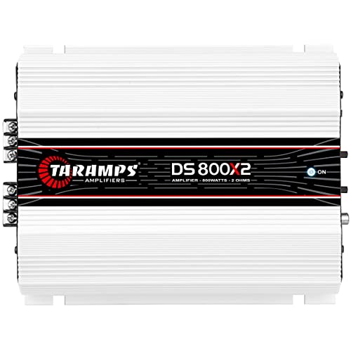 Taramps DS 800x2 2 Channels 800 watts RMS, FULL RANGE 2 Ohms, Car Audio Amplifier Multichannel Class D Crossover HIGH/LOW PASS.