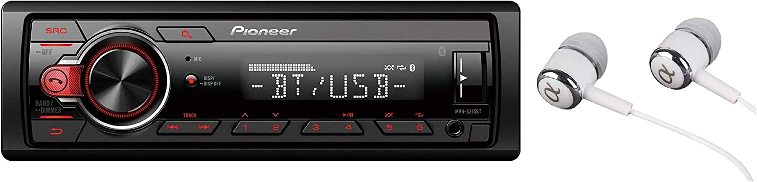Pioneer In-Dash Built-In Bluetooth, Media Player Front USB Auxiliary, MP3, Pandora, AM/FM Radio, Built In iPod, iPhone, and iPad Controls, Arc Phone App Car Stereo Receiver