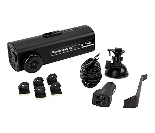 Scosche NEXC2128-XCES0 Full HD Two-Way Smart Dash Cam Powered by Nexar with Suction Cup and 128GB Memory