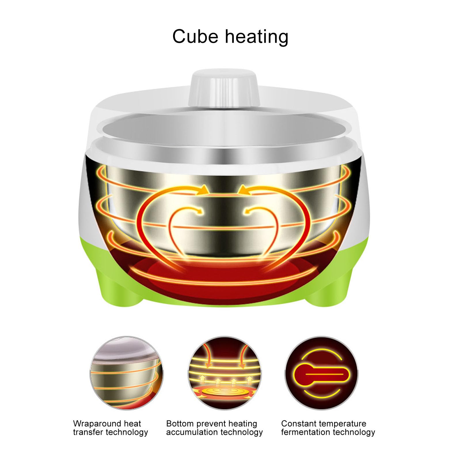 Yogurt Maker Machine, French and Greek Yogurt Maker, 15W Stainless Steel Yoghurt Maker for Home Organic Yogurt, Cheese Maker, Natto Maker