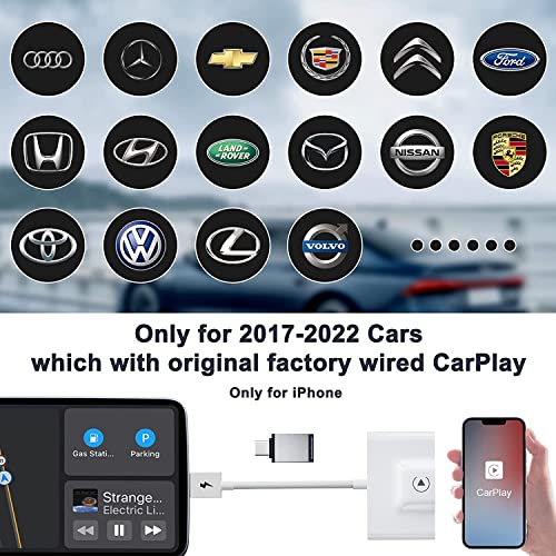 SSUCA CarPlay Wireless Adapter for Factory Wired CarPlay 2023 Upgrade Plug & Play Wireless CarPlay Dongle Converts Wired to Wireless Fast and Easy Use Fit for Cars from 2015 & iPhone iOS 10+