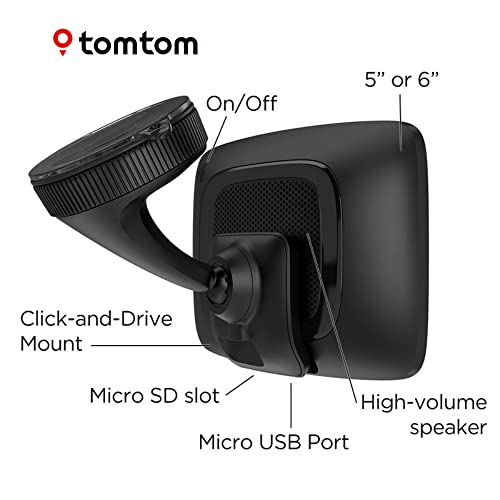 TomTom GO Supreme 6β GPS Navigation Device with World Maps, Traffic and Speed Cam alerts thanks to TomTom Traffic, Updates via WiFi, Handsfree Calling, Click-and-Drive Mount