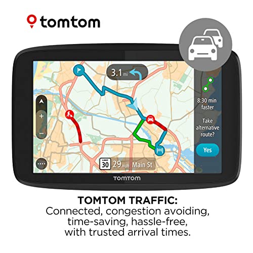 TomTom GO Supreme 6β GPS Navigation Device with World Maps, Traffic and Speed Cam alerts thanks to TomTom Traffic, Updates via WiFi, Handsfree Calling, Click-and-Drive Mount